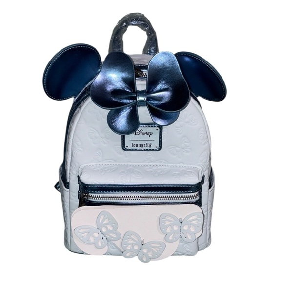 Loungefly | Bags | Loungefly Disney Minnie Mouse Blue Butterfly Mini ...